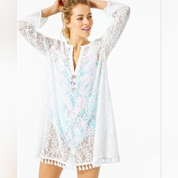 Lilly Pulitzer | Swim | Lilly Pulitzer White Lace Kizzy Coverup | Poshmark